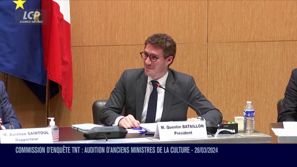 Le président de la commission d'enquête sur la TNT, Quentin Bataillon ...