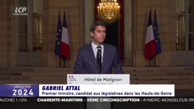 Législatives 2024 : Gabriel Attal veut 'empêcher le RN d'avoir une ...