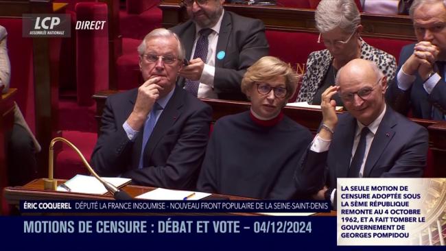 [DIRECT] Émission spéciale : les motions de censure du NFP et du RN ...